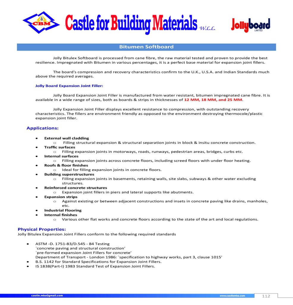 Bitumen Softboard – MBA Castle